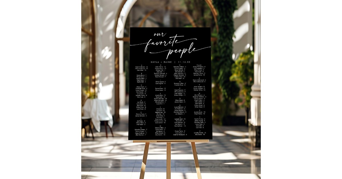 Boho Chic COLOR EDITABLE Wedding Seating Chart Foam Board | Zazzle
