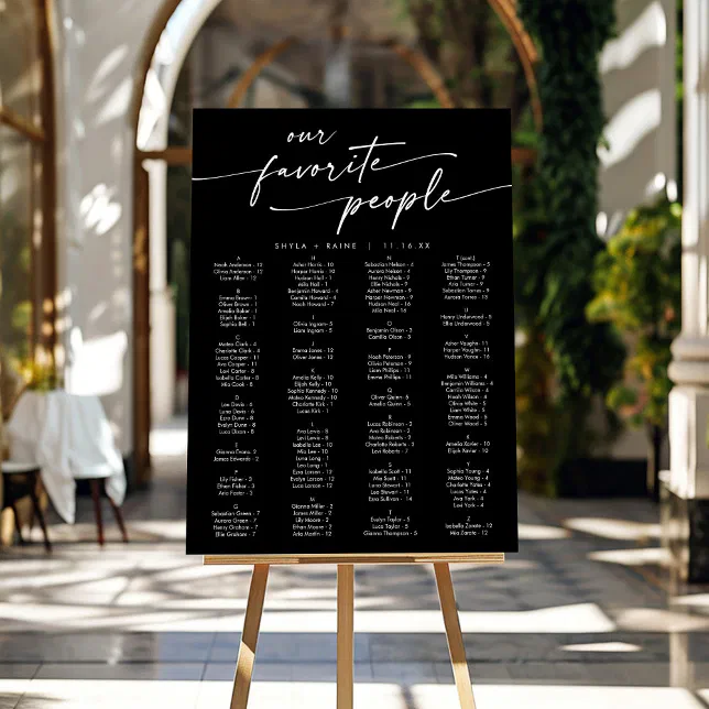 Boho Chic COLOR EDITABLE Wedding Seating Chart Foam Board | Zazzle
