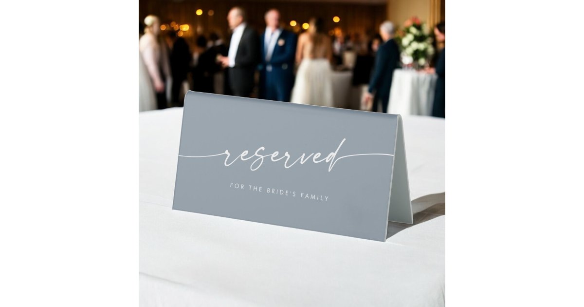Boho Chic Dusty Blue Wedding Reserved Sign | Zazzle