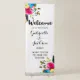 Boho Chic Floral Watercolor Wedding Welcome Retractable Banner | Zazzle
