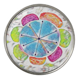 Boho Chic Flower Lady Golf Ball Marker | Zazzle