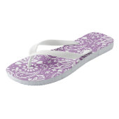 Boho Chic Lavender White Paisley Floral Patterned Flip Flops | Zazzle