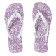 Boho Chic Lavender White Paisley Floral Patterned Flip Flops | Zazzle