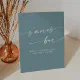 Boho Chic Modern Seafoam Teal Smores Wedding Pedestal Sign | Zazzle
