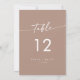 Boho Chic Neutral Taupe Wedding Table Numbers | Zazzle
