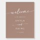 Boho Chic Neutral Taupe Wedding Welcome Sign | Zazzle