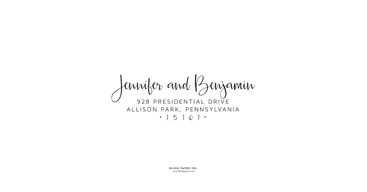 Boho Chic Newlyweds Return Address Stamp | Zazzle