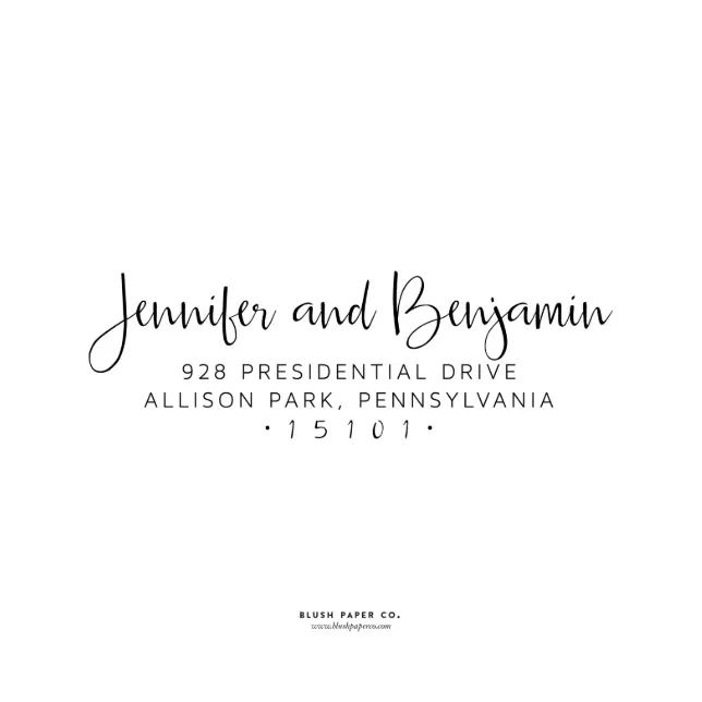 Boho Chic Newlyweds Return Address Stamp | Zazzle