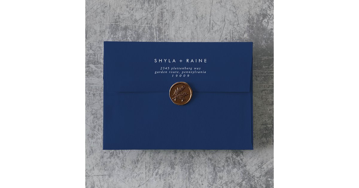 Boho Chic Royal Blue Wedding Envelopes | Zazzle