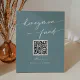 Boho Chic Seafoam Teal Wedding Honeymoon Fund Pedestal Sign | Zazzle