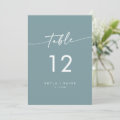Boho Chic Seafoam Teal Wedding Table Numbers | Zazzle