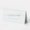 Boho Chic Slate Blue Wedding Reserved Sign | Zazzle