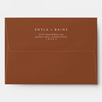 Boho Chic Terracotta Wedding Envelopes | Zazzle