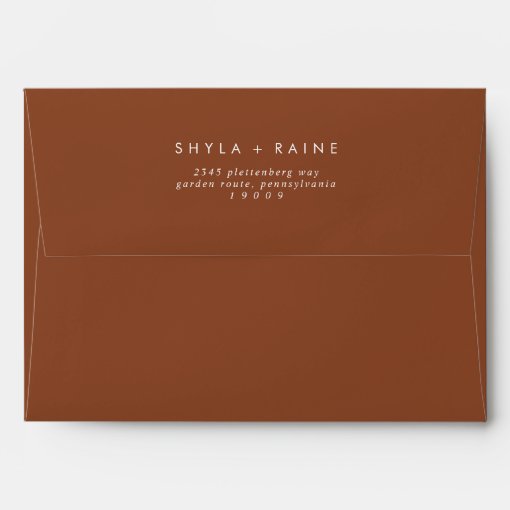 Boho Chic Terracotta Wedding Envelopes | Zazzle