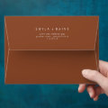 Boho Chic Terracotta Wedding Envelopes | Zazzle