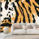 Boho Chic Tiger Print Design Wallpaper | Zazzle