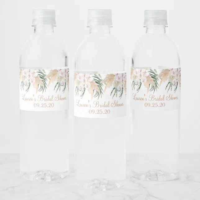 Boho Chic water bottle label | Zazzle