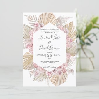 Boho chic wedding invitation | Zazzle