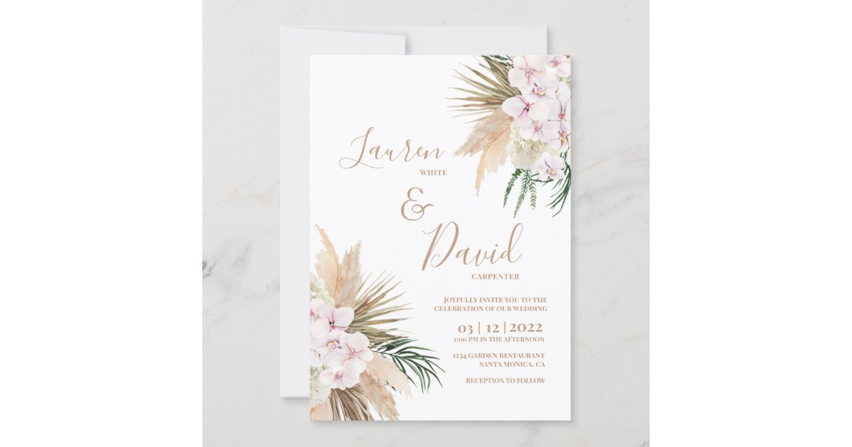 Boho Chic wedding Invitation | Zazzle