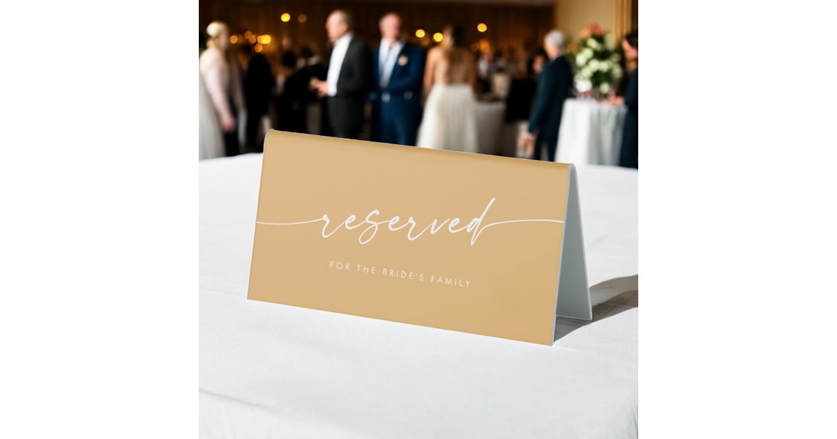 Boho Chic Yellow Marigold Wedding Reserved Sign | Zazzle