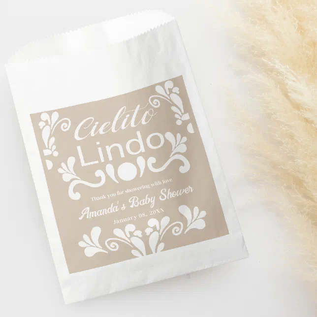 Boho Cielito Lindo Mexican Baby Shower Favor Bag | Zazzle