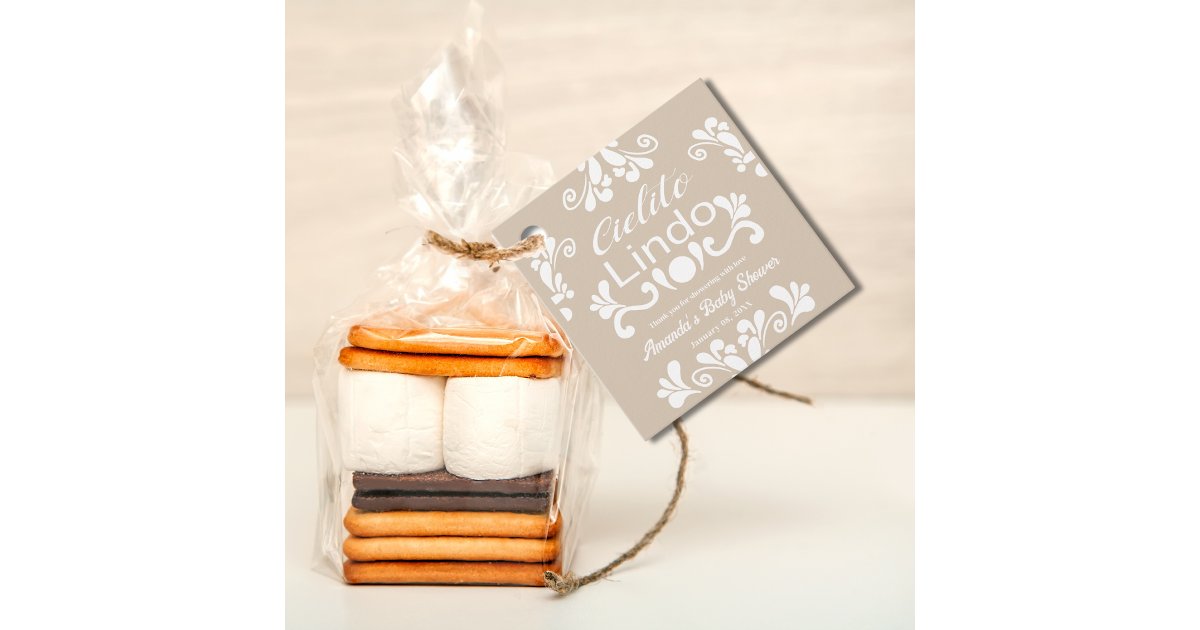 Boho Cielito Lindo Mexican Baby Shower Favor Tags | Zazzle