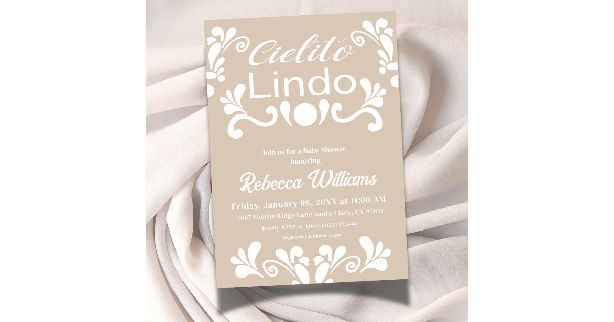 Boho Cielito Lindo Mexican Baby Shower Invitation | Zazzle