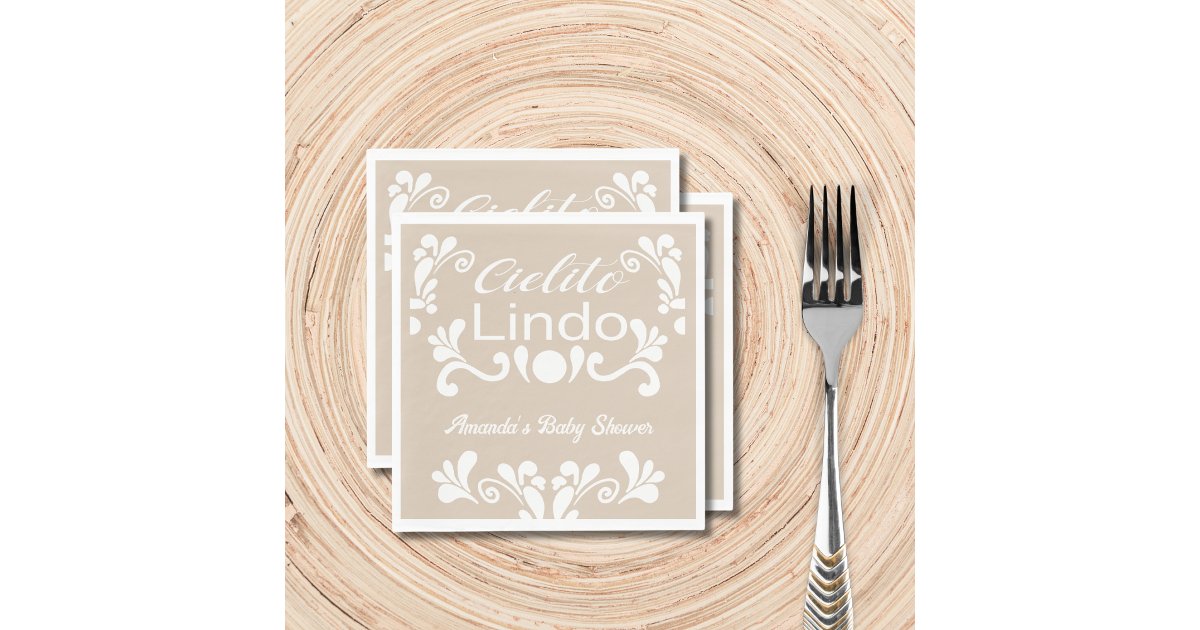 Boho Cielito Lindo Mexican Baby Shower Napkins | Zazzle