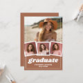 Boho Color Graduation Party with 4 Photos Invitation | Zazzle