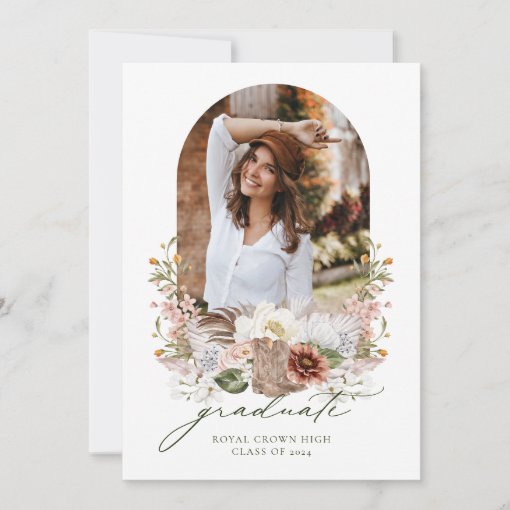 Boho Cowgirl Country Western Graduation Party Invitation | Zazzle