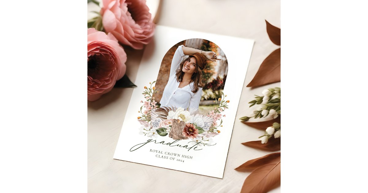 Boho Cowgirl Country Western Graduation Party Invitation | Zazzle