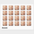 Boho Cowgirl Western Florals Wedding Square Sticker | Zazzle