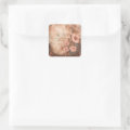 Boho Cowgirl Western Florals Wedding Square Sticker | Zazzle