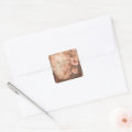 Boho Cowgirl Western Florals Wedding Square Sticker | Zazzle