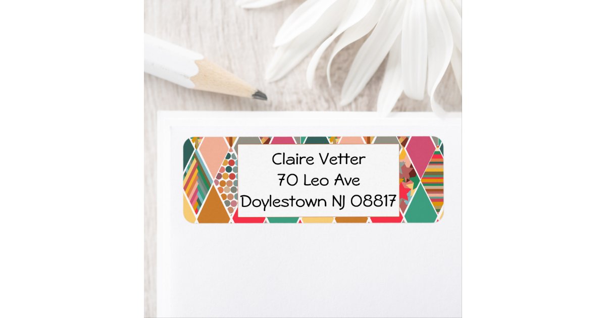 Boho Crazy Quilt Label | Zazzle