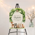 Boho Cute Woodland Animals Baby Shower Foam Board | Zazzle