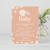 Boho Daisy Baby Shower Invitation | Zazzle