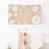 Boho Daisy Flower Baby Shower Banner | Zazzle