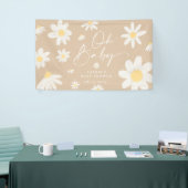 Boho Daisy Flower Baby Shower Banner | Zazzle