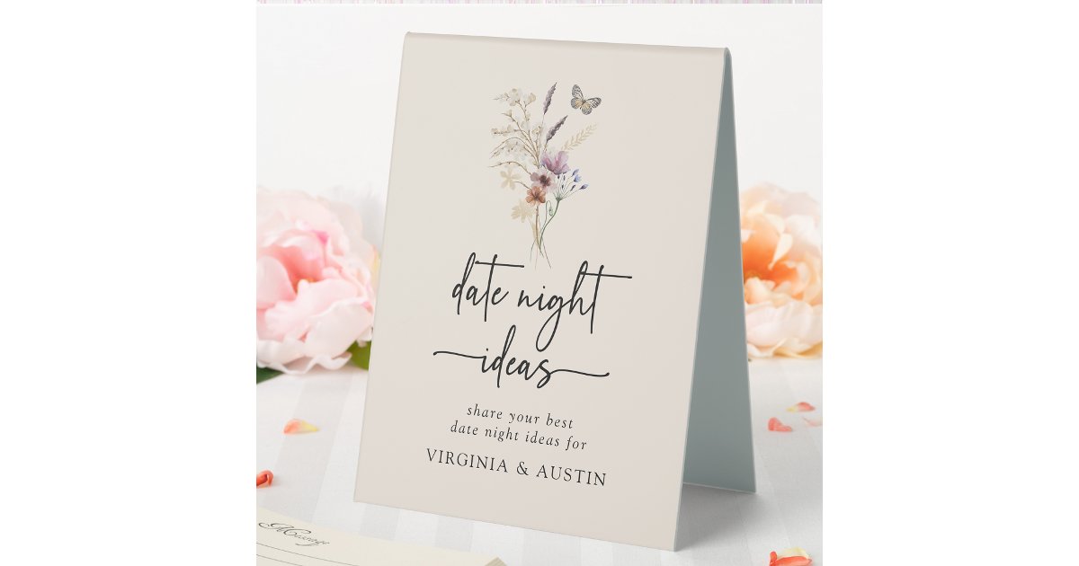 Boho Date Night Sign | Zazzle