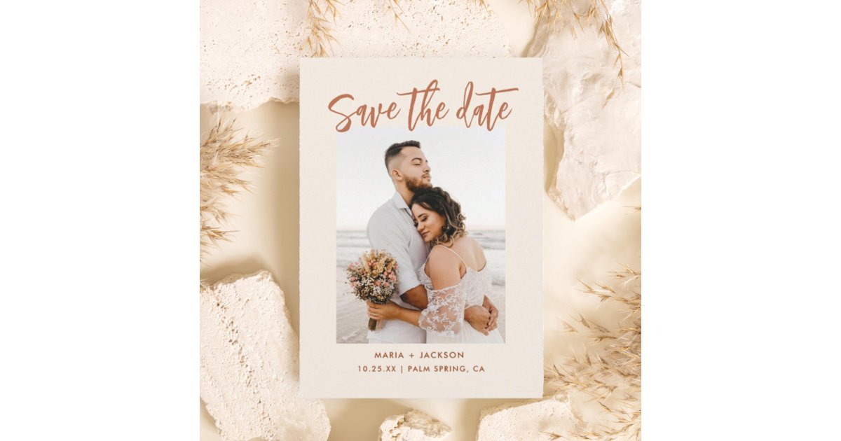 Boho Dessert Photo Save The Dates Cards | Zazzle