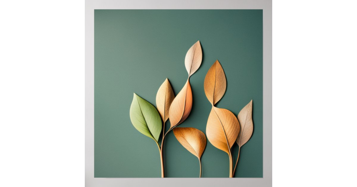 Boho Dream Leaves Poster | Zazzle