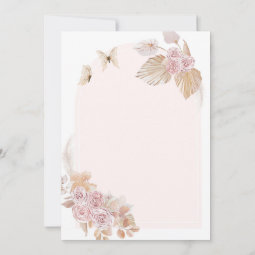 Boho Dusty Pink Floral Bridal Shower Brunch Invitation | Zazzle