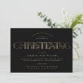 Boho Elegant Chic Gold/Black Christening Religious Invitation | Zazzle