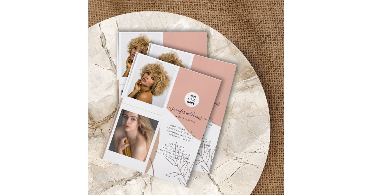Boho Elegant Custom Photo Logo Promotional Flyer | Zazzle