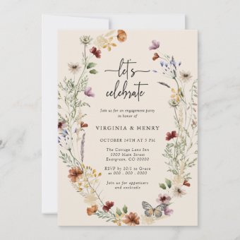 Boho Engagement Party Invitation | Zazzle