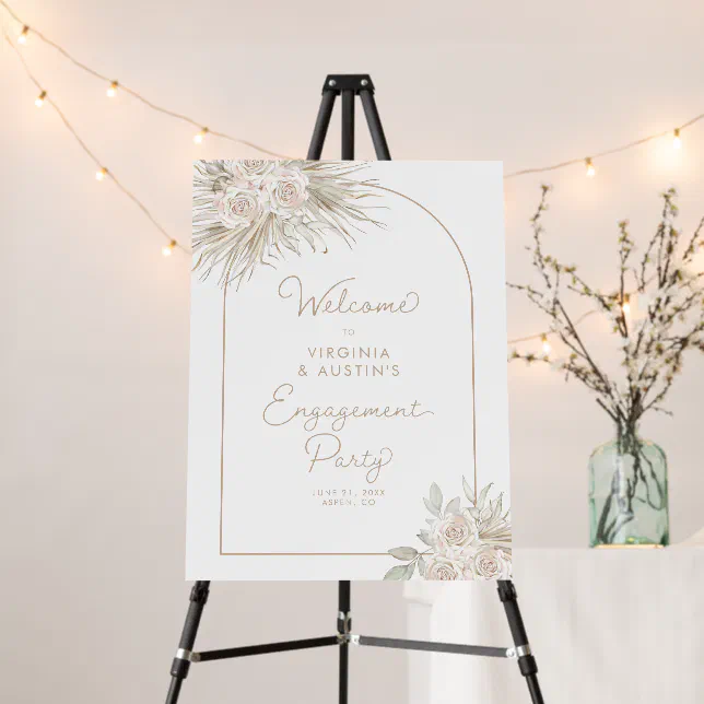 Boho Engagement Welcome Sign | Zazzle