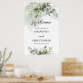 Boho Eucalyptus greenery branches gold Welcome Poster | Zazzle
