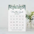 Boho Eucalyptus Leaves Baby Shower Bingo Game | Zazzle