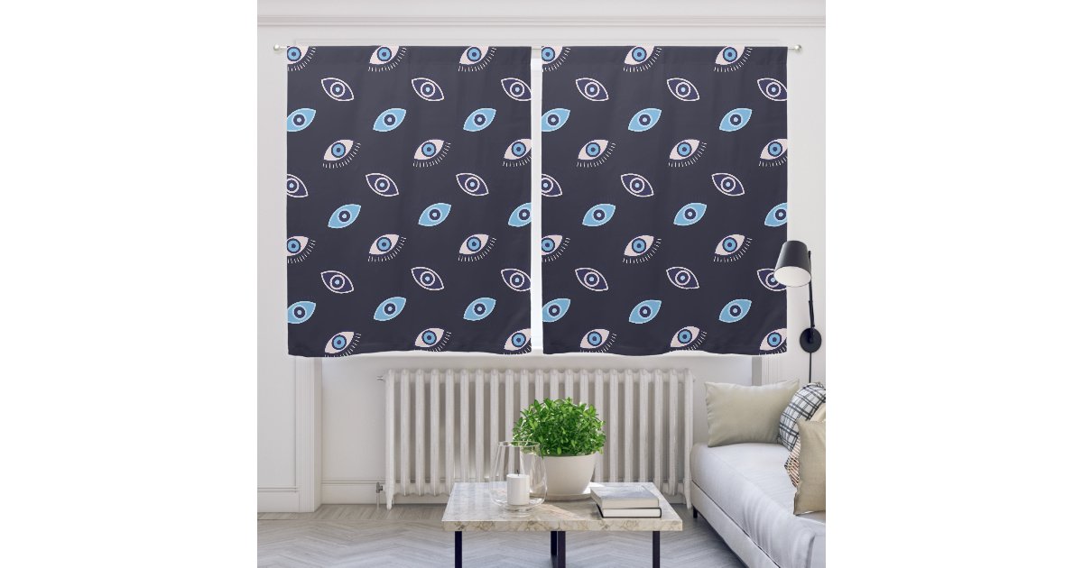 Boho evil eye curtains | Zazzle